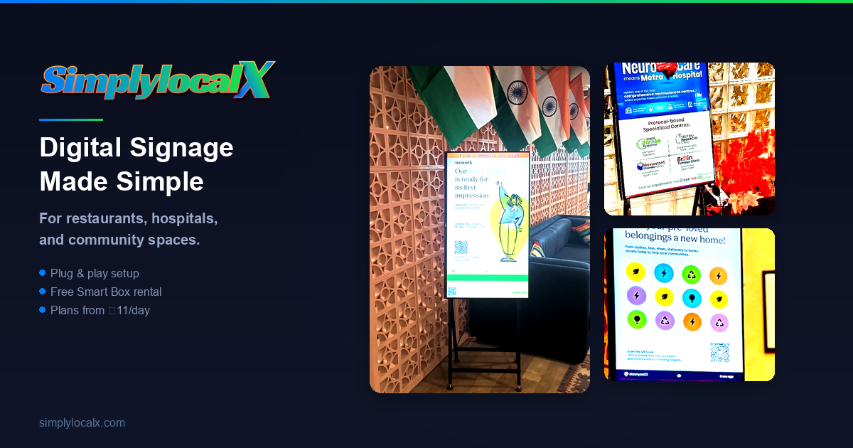 SimplylocalX — Digital Signage for Local Businesses and Hospitals